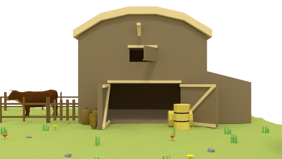 ArtStation - Low Poly Farm with Barn | Resources