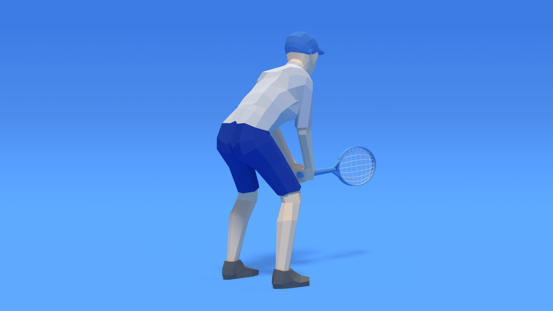 ArtStation - Low Poly Kid Playing Tennis | Resources