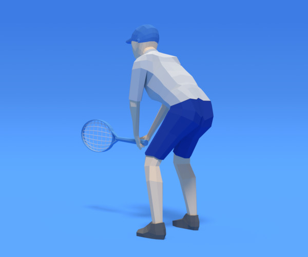 ArtStation - Low Poly Kid Playing Tennis | Resources