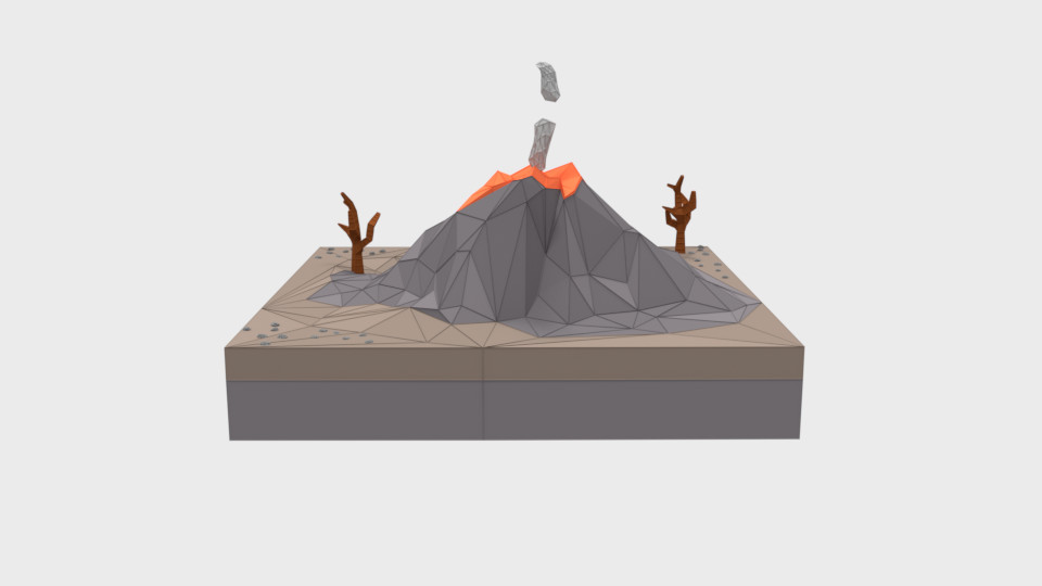 ArtStation - Low Poly Cartoon Volcano Scene | Resources