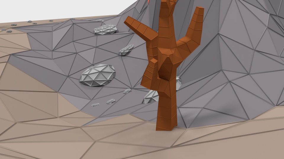 ArtStation - Low Poly Cartoon Volcano Scene | Resources