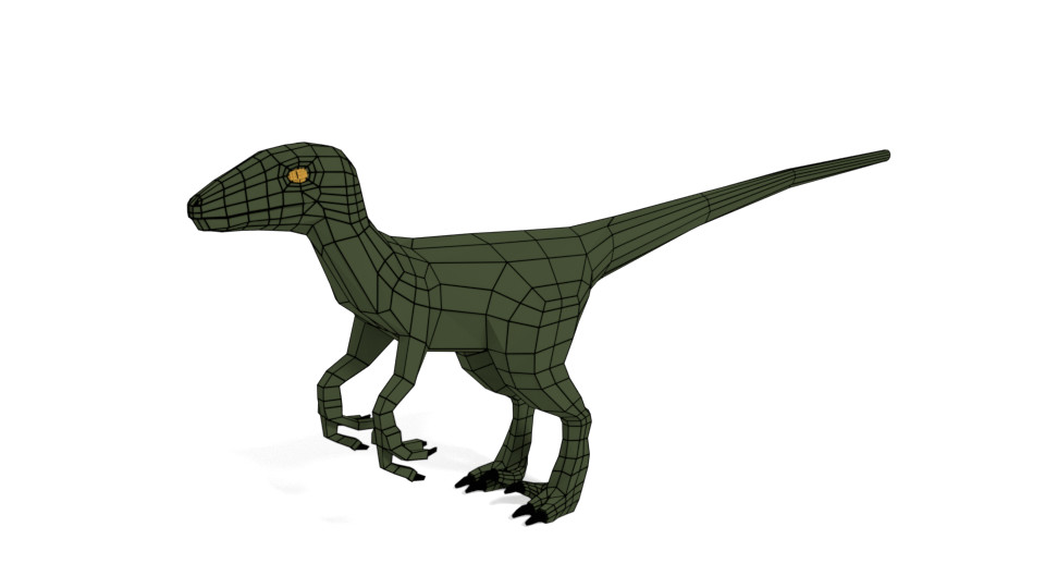 ArtStation - Low Poly Cartoon Velociraptor Dinosaur | Resources