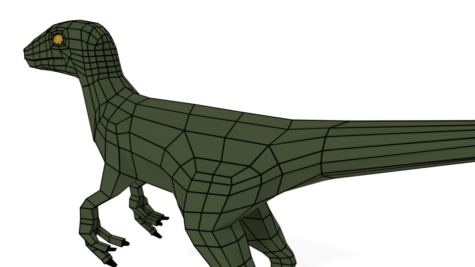 ArtStation - Low Poly Cartoon Velociraptor Dinosaur | Resources