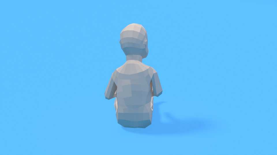 ArtStation - Low Poly Baby Sitting On The Floor | Resources