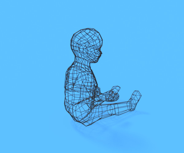 ArtStation - Low Poly Baby Sitting On The Floor | Resources