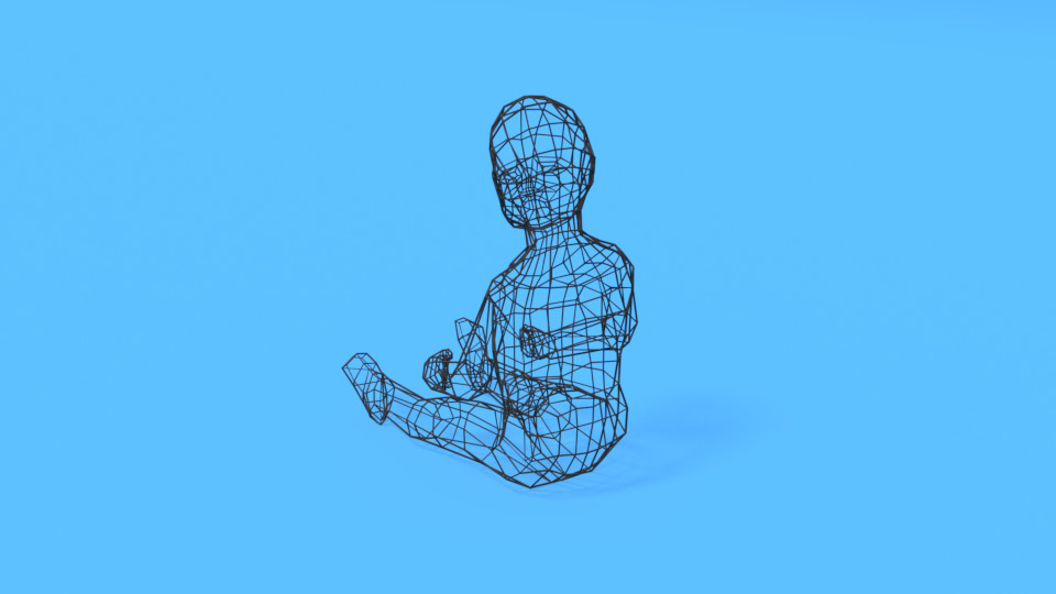 ArtStation - Low Poly Baby Sitting On The Floor | Resources
