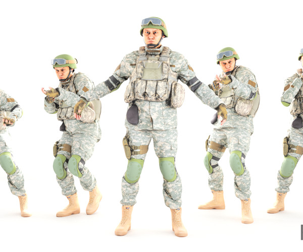 ArtStation - Animated American soldier in ACU 14 | Game Assets