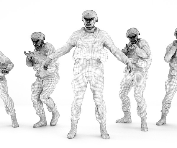 ArtStation - Animated American soldier in ACU 14 | Game Assets