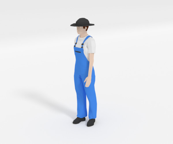 ArtStation - Low Poly Farmer Man | Resources
