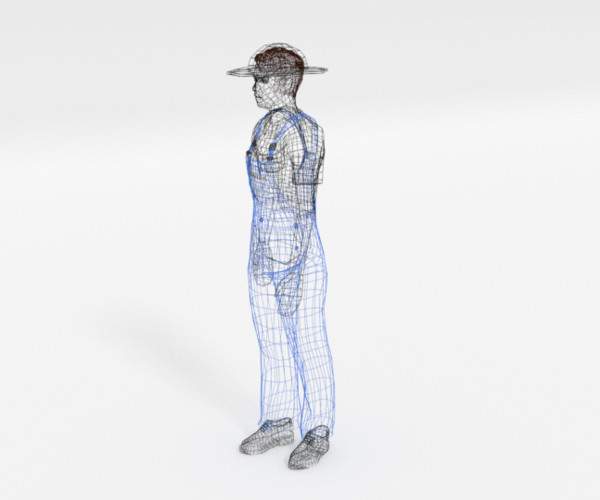 ArtStation - Low Poly Farmer Man | Resources