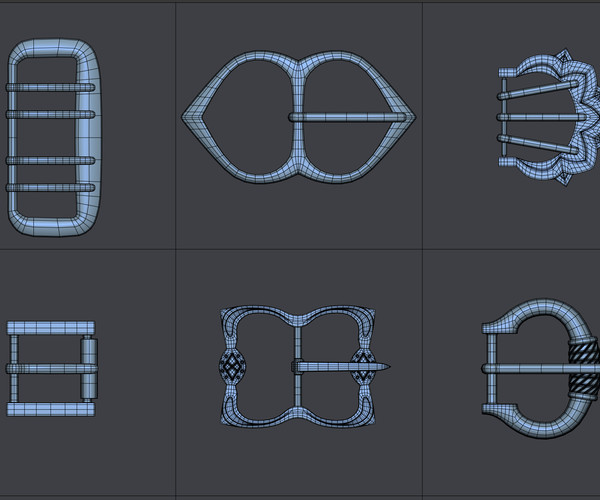 ArtStation - 50 belt buckles | Resources