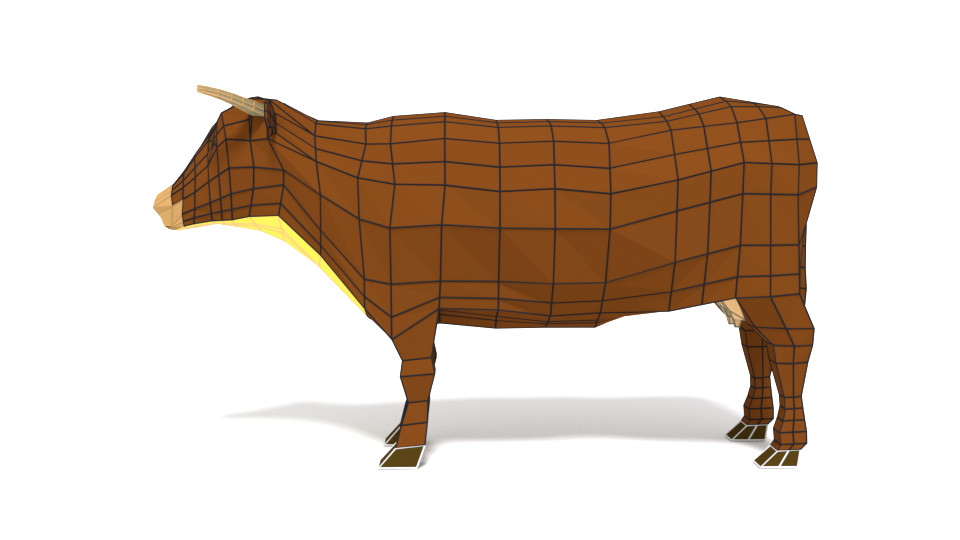 ArtStation - Low Poly Cartoon Cow | Resources