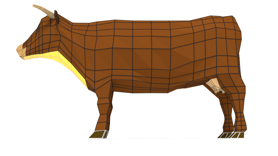 ArtStation - Low Poly Cartoon Cow | Resources
