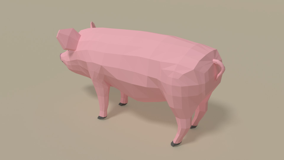 ArtStation - Low Poly Cartoon Pig | Resources