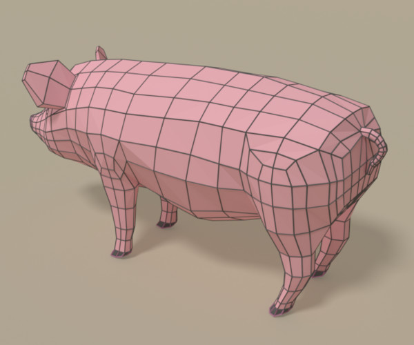 ArtStation - Low Poly Cartoon Pig | Resources