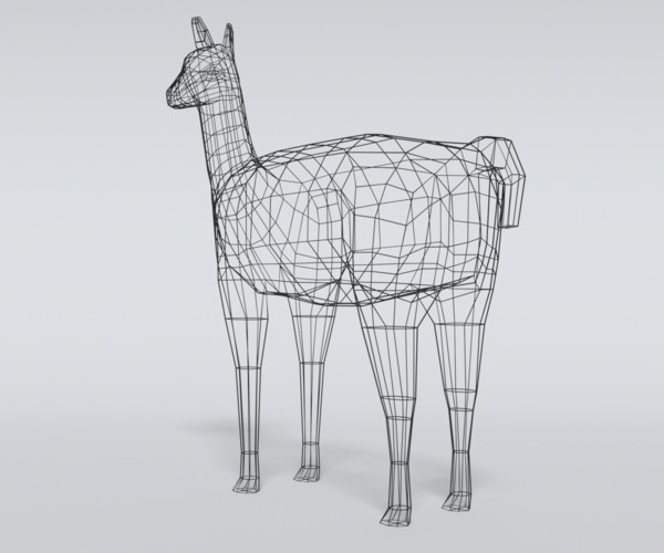 ArtStation - Low Poly Cartoon Llama Guanaco | Resources