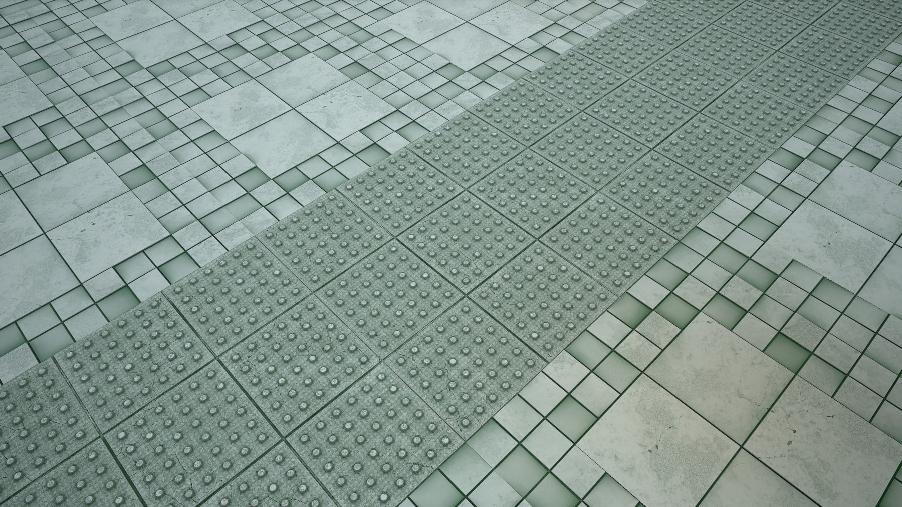 ArtStation - Tactile Pavement and tiles - Substance Designer - 100% ...