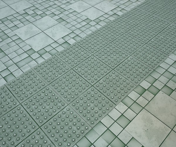 ArtStation - Tactile Pavement and tiles - Substance Designer - 100% ...