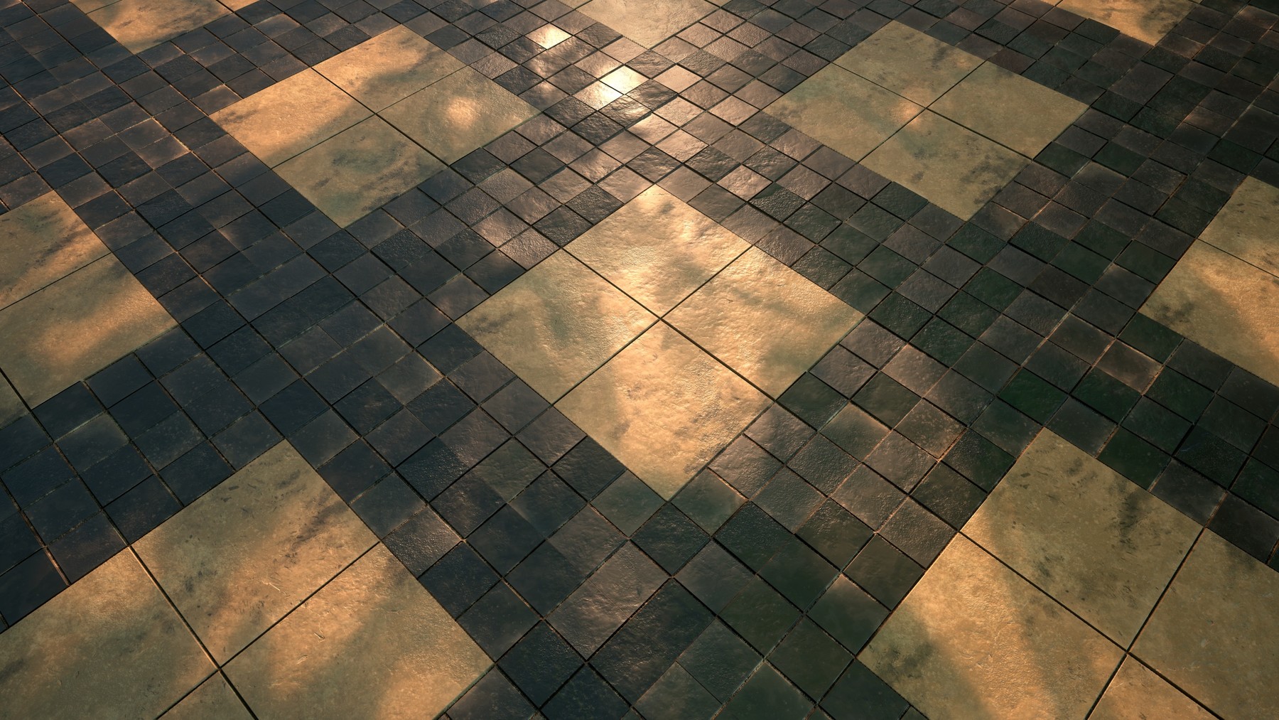 ArtStation - Tactile Pavement and tiles - Substance Designer - 100% ...