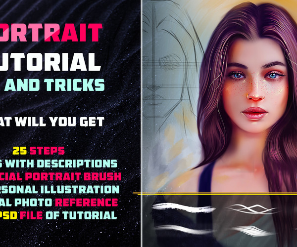 ArtStation - PORTRAIT TUTORIAL 2 / + 15 BRUSHES / TIP AND TRICKS ...