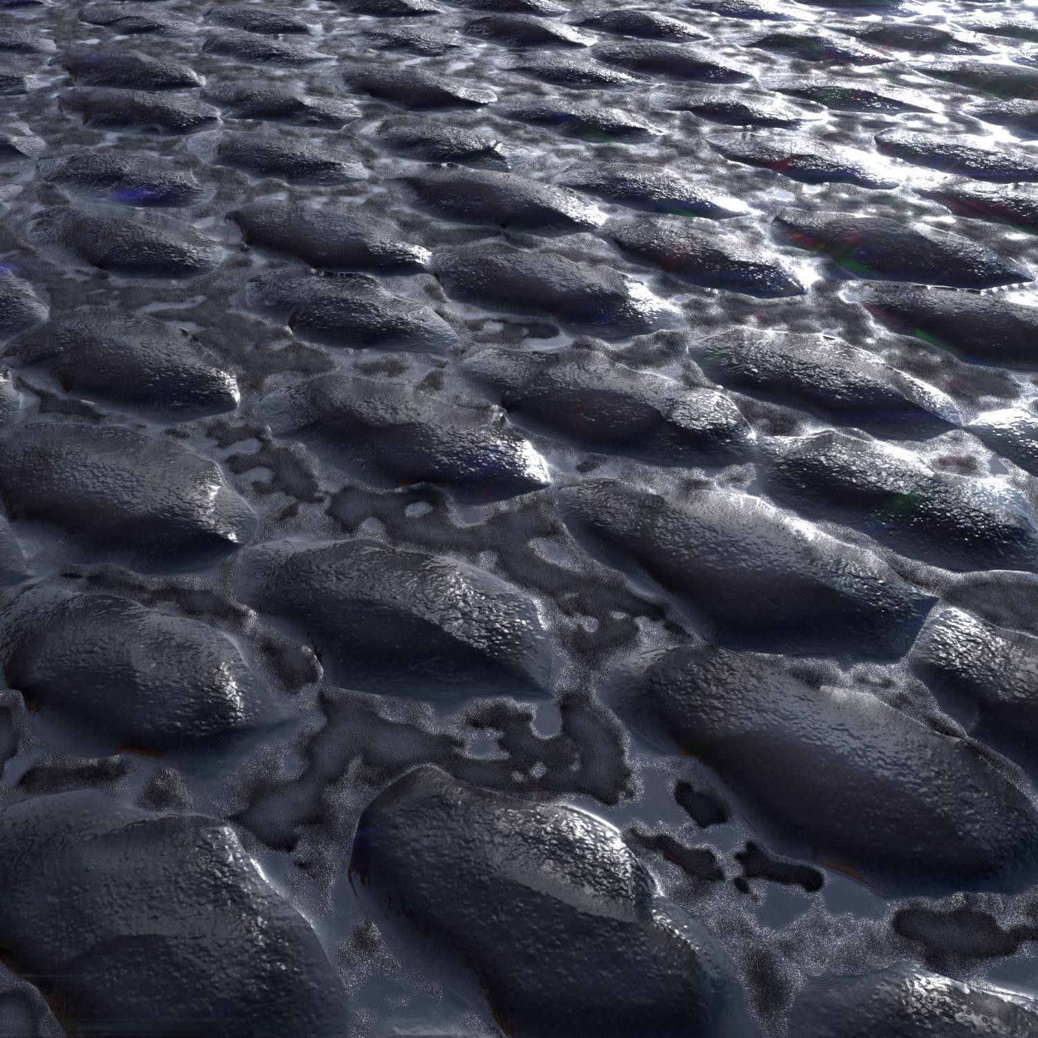 ArtStation - Muddy Cobblestone Road - PBR | Resources
