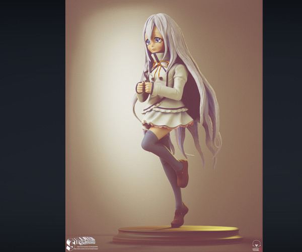 ArtStation - Est 3D Printable Figure Serei Tsukai No Blade Dance | Game ...
