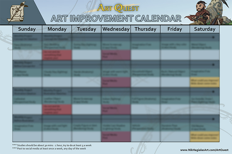 ArtStation - Art Improvement Calendar | Artworks