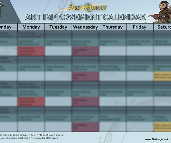 ArtStation - Art Improvement Calendar | Artworks