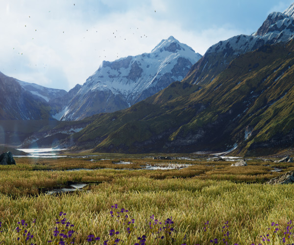 ArtStation - Mountain River Valley Environment - Unity 2017+ Project ...