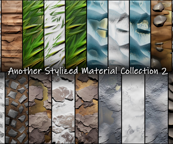 ArtStation - Another Stylized Material Collection 2 | Game Assets