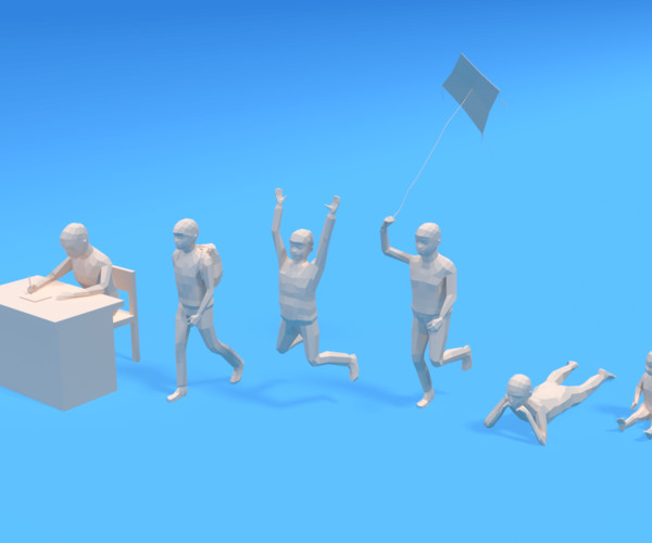 ArtStation - Low Poly Kids Collection Vol 2 | Resources