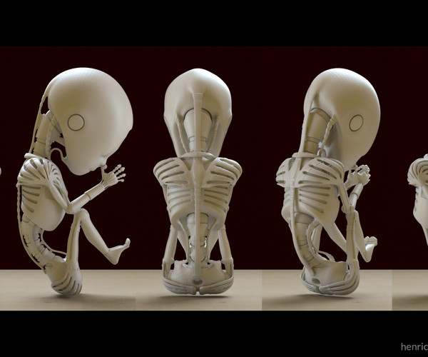 ArtStation - Robot Embryo_3D Print model | Resources