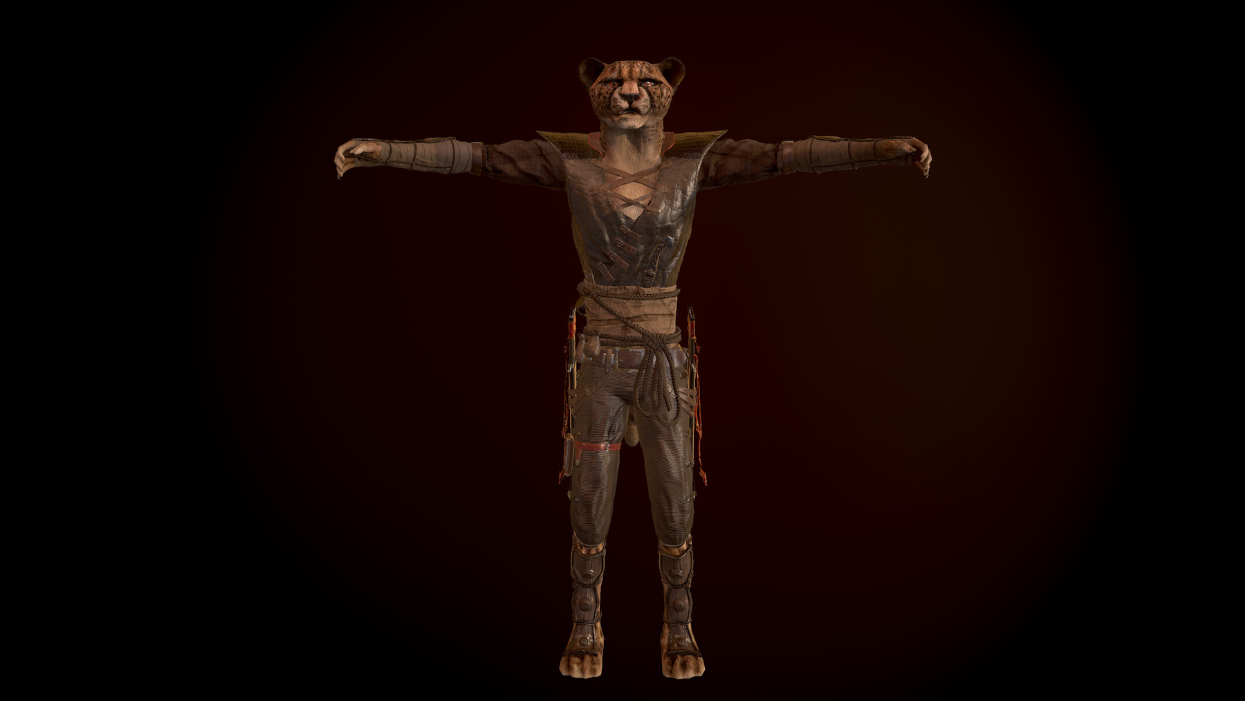 ArtStation - Cheetah samurai (Gephart samurai) | Game Assets