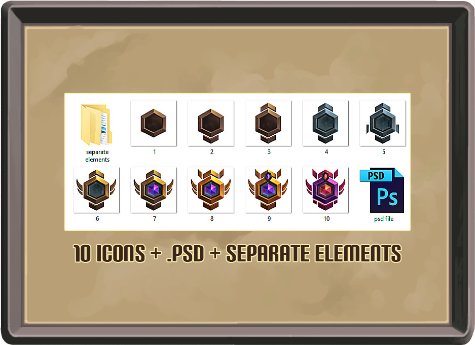ArtStation - Fantasy Rank Icons | Game Assets