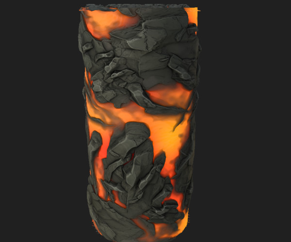 ArtStation - Stylized Lava Rock | Game Assets