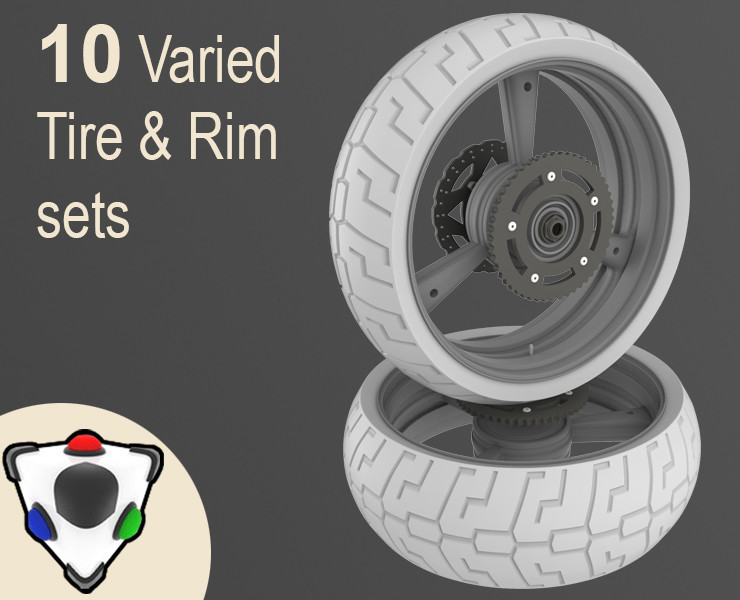 ArtStation - Set of 10 high poly rims and tires. | Resources