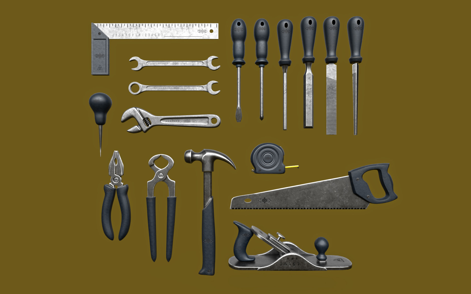 ArtStation - Hand Tools 3d Asset | Resources