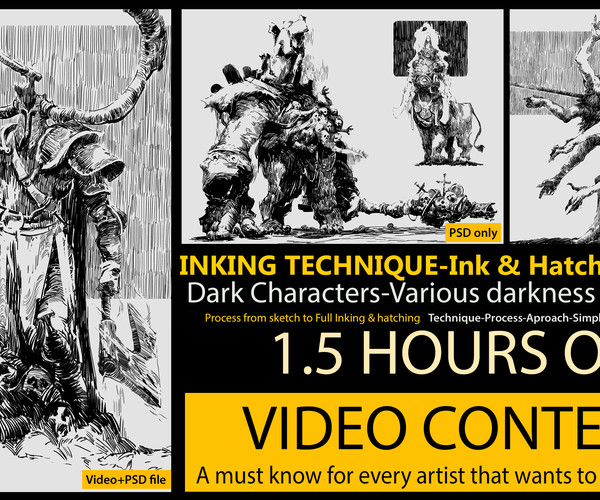 ArtStation - Inking & Hatching Demo-Theory & Aplication | Tutorials