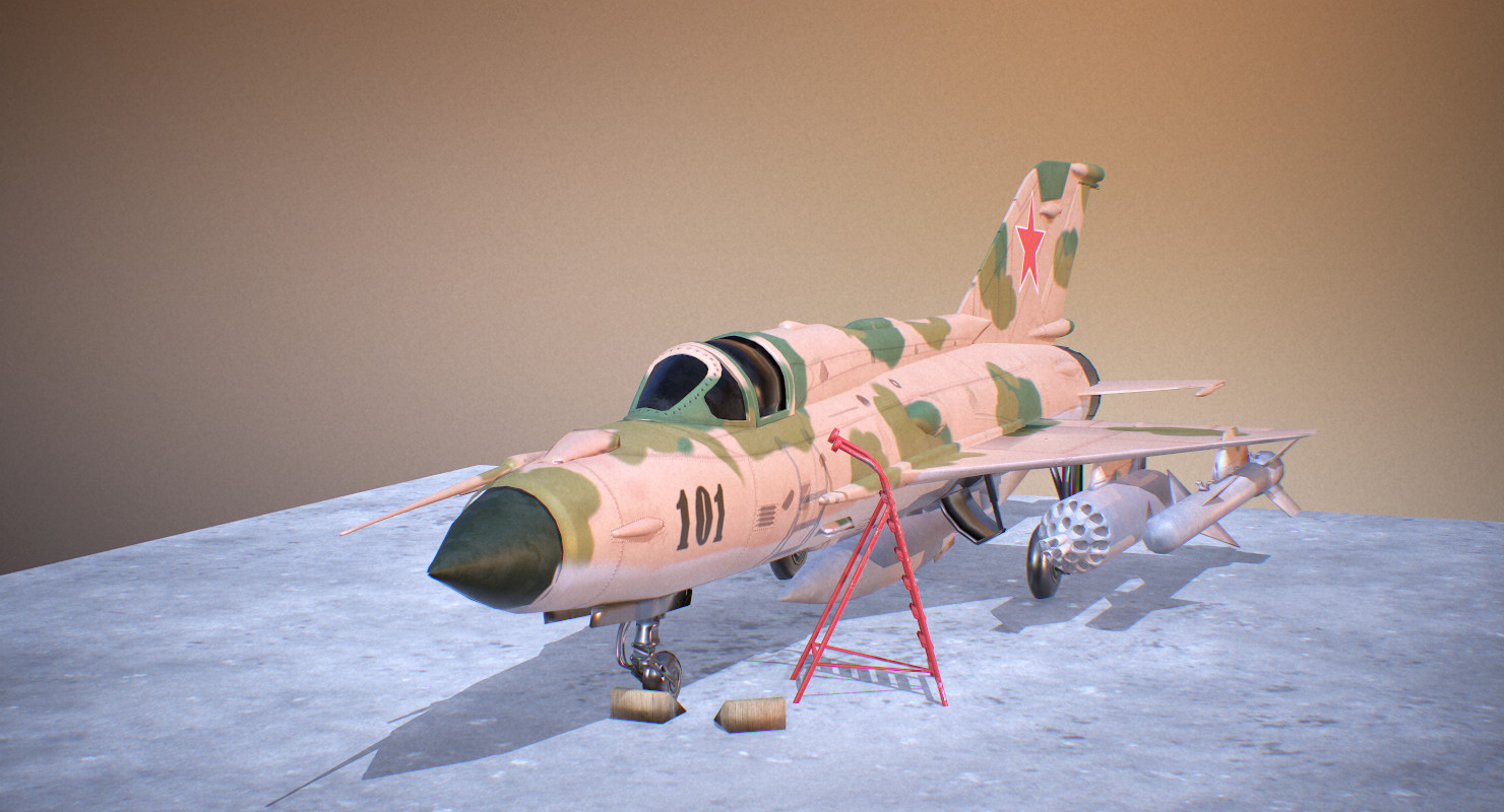 ArtStation - MiG 21 Pack of 5 Designs - Rigged and Animated Low-poly 3D ...