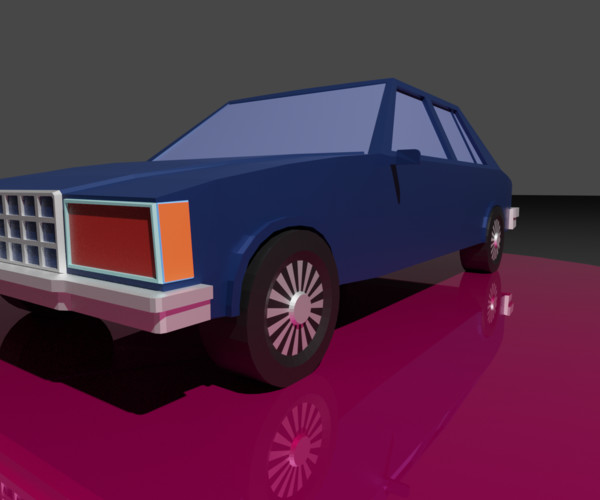 ArtStation - Low poly classic car | Resources