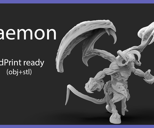 ArtStation - Daemon 3d Print Ready | Resources