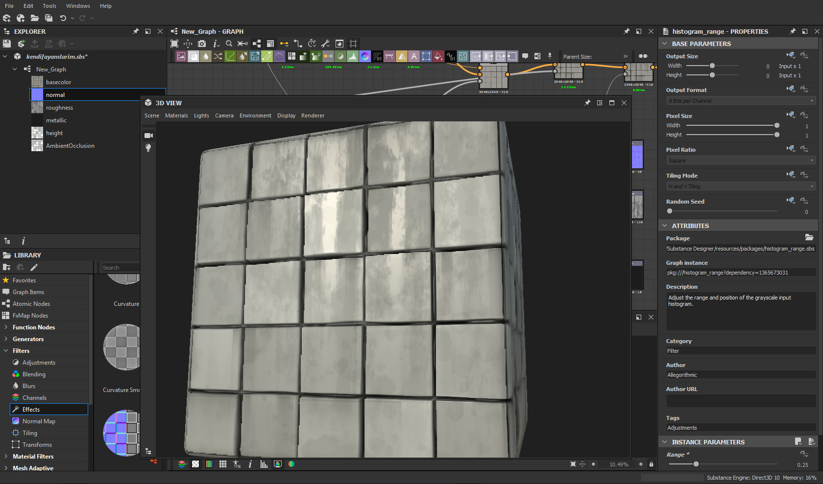 ArtStation - Procedural Customizable Dirty Tiles - Substance Designer ...