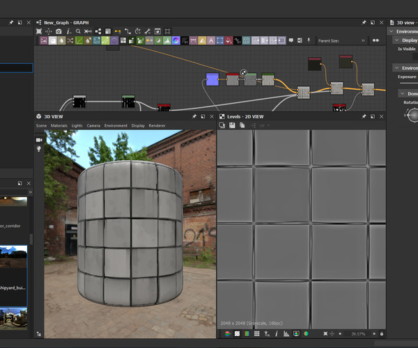 ArtStation - Procedural Customizable Dirty Tiles - Substance Designer ...