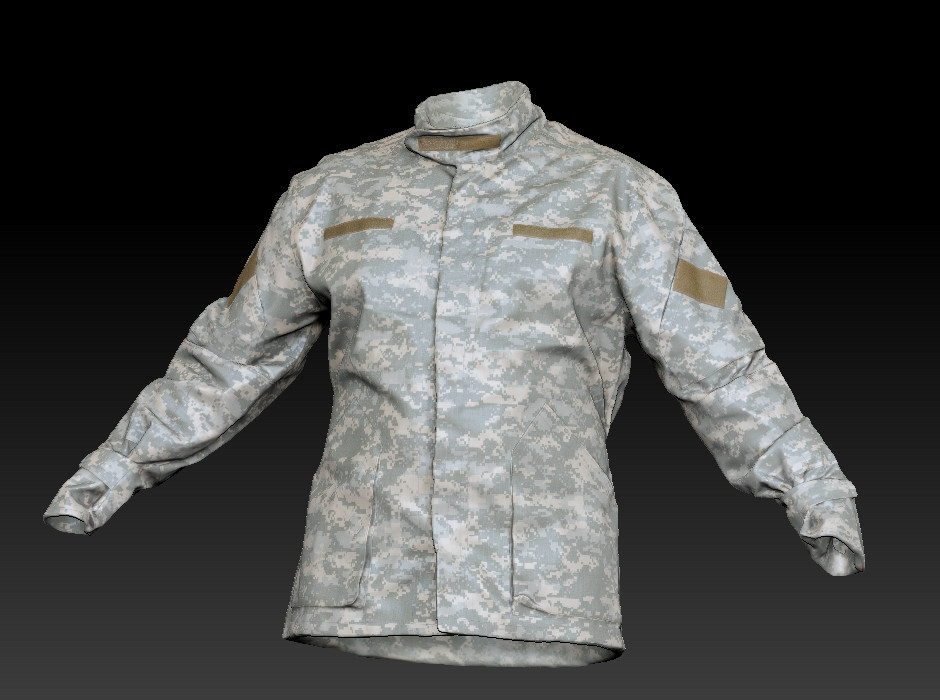 ArtStation - Military jacket of Army Combat Uniform with PBR textures ...