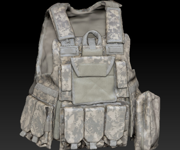 ArtStation - Military Body armor of ACU with PBR textures 20 | Game Assets