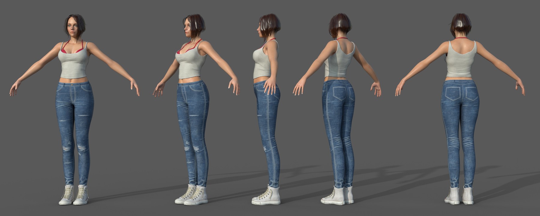 ArtStation - Character - Female Girl Customize Bundle Pack | Game Assets