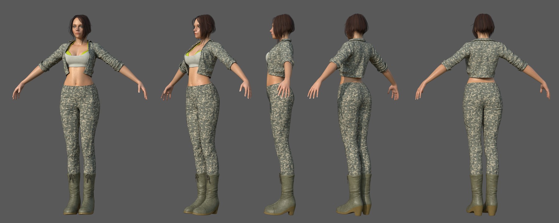 ArtStation - Character - Female Girl Customize Bundle Pack | Game Assets