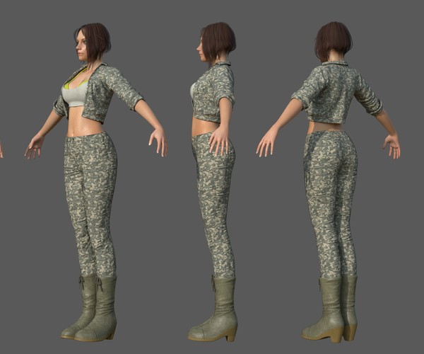 ArtStation - Character - Female Girl Customize Bundle Pack | Game Assets