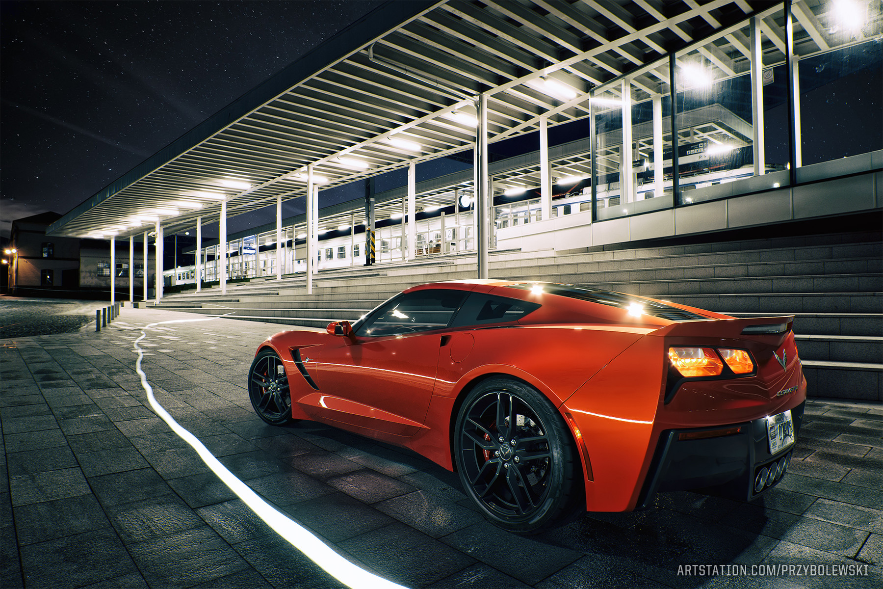 ArtStation - Chevrolet Corvette C7 3d Model | Resources