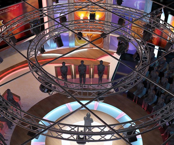 ArtStation - Virtual TV Studio Entertainment Set 3 | Game Assets